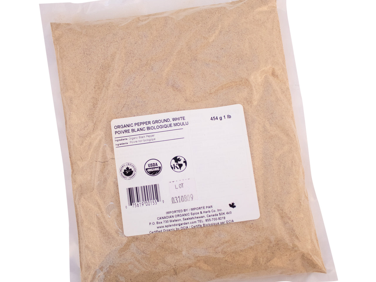 Organic White Pepper Ground | Splendor Garden - Splendor Garden